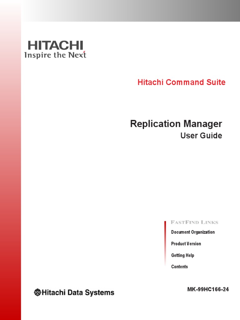 Hitachi Replication Manager | PDF | Replication (Computing) | Computer ...