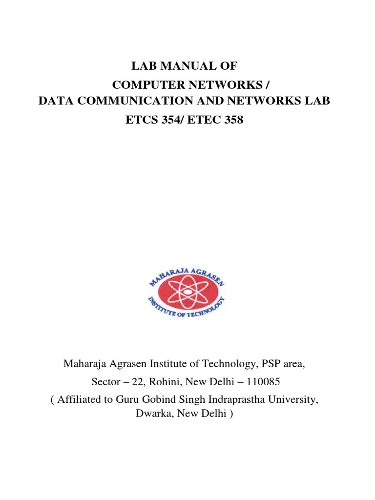 Lab Manual of Computer Networks / Data Communication and Networks Lab ...