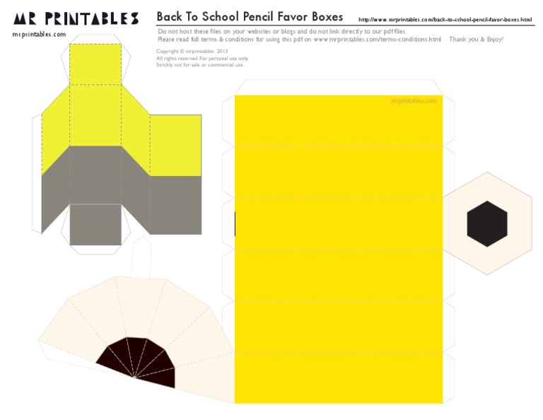 Mrprintables Back To School Pencil Box Yellow | PDF