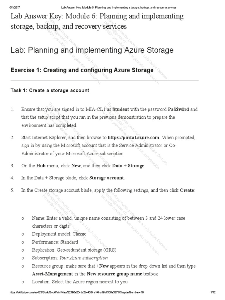 Lab Answer Key - Module 6 - Planning and Implementing Storage, Backup ...
