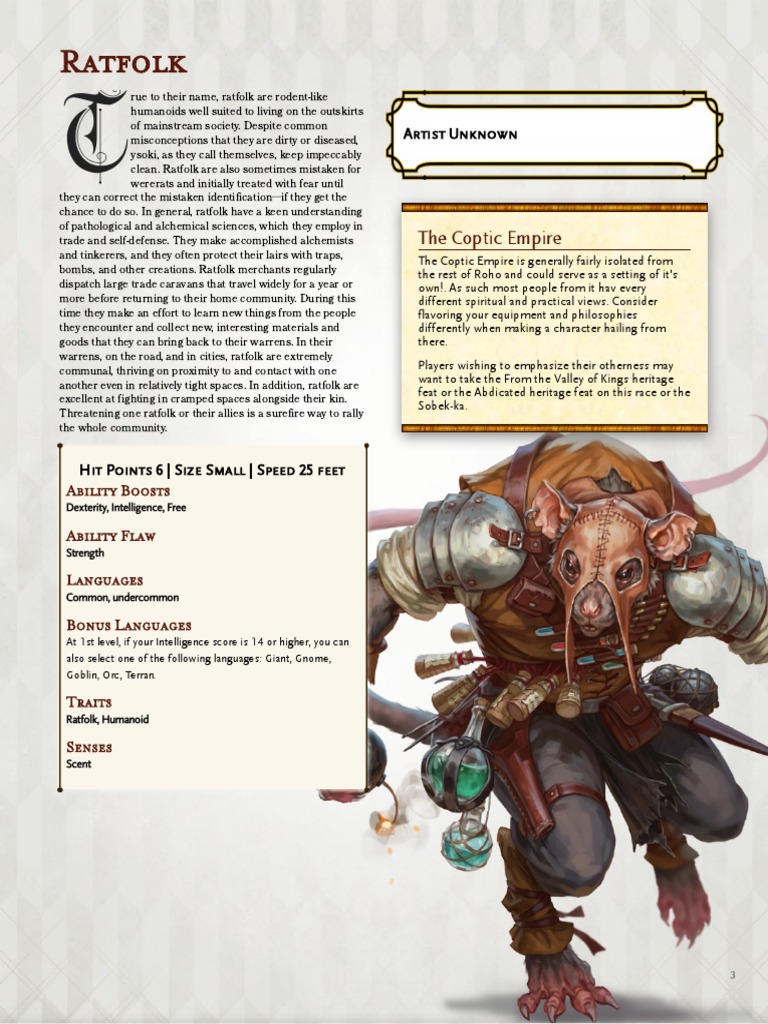 Ratfolk PF2 | PDF | Leisure | Sports