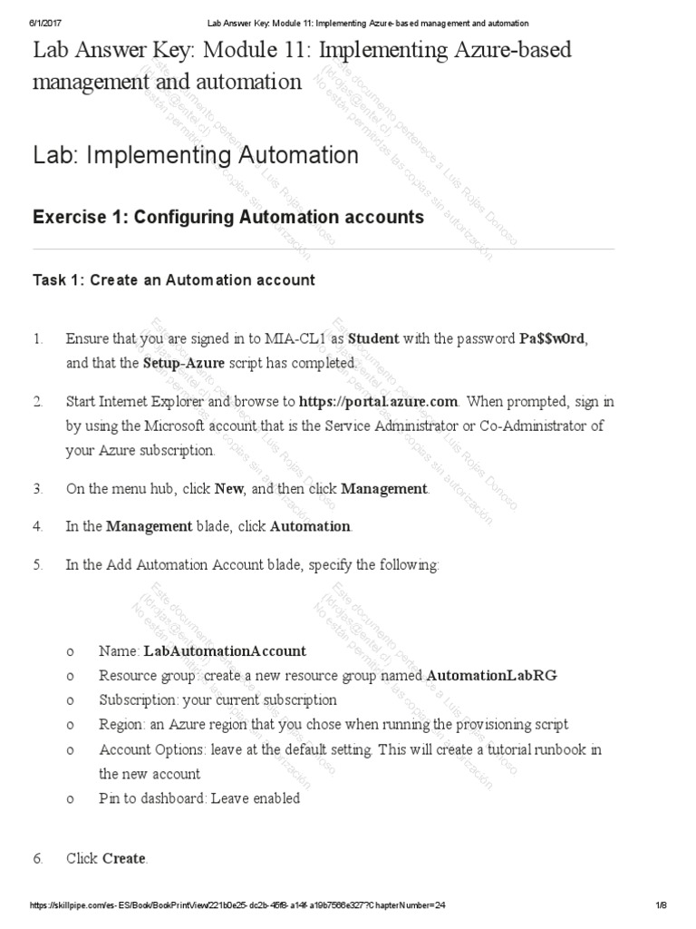 Lab Answer Key - Module 11 - Implementing Azure-Based Management and ... Lab Answer Key - Module 11 - Implementing Azure-Based Management and ...