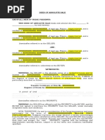 Deed of Sale - Template | PDF | Deed | Real Estate Law