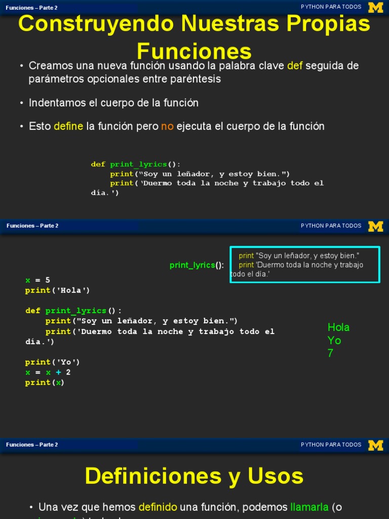 02 Conferencia 4.2 - Construir Funciones | PDF | Python (lenguaje de ...