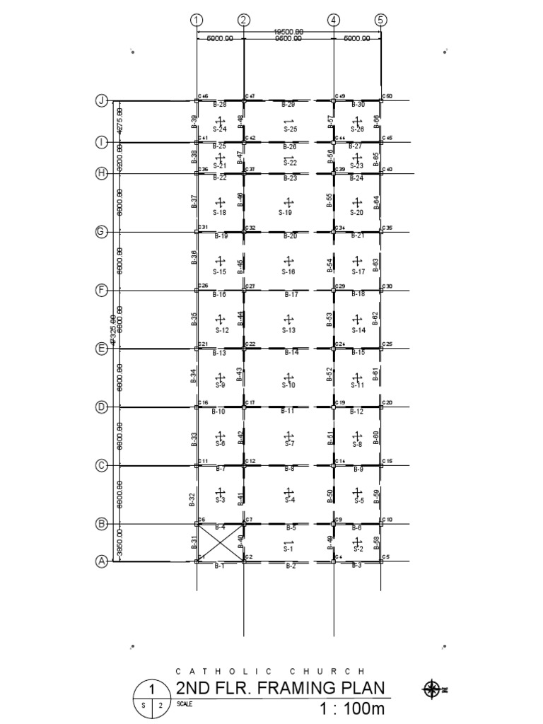 2Nd Flr. Framing Plan 1: 100m: C50 C49 C47 C46 | PDF | Aircraft ...