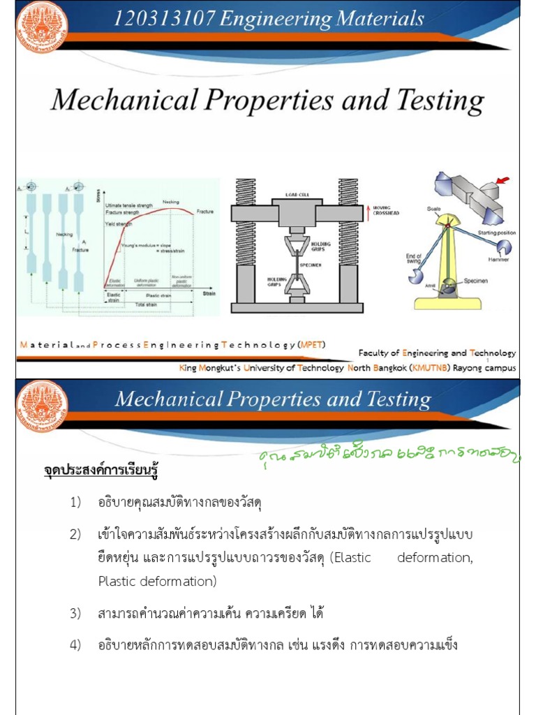 Chapter 5 - Mechanical Properties and Testing of Materials | PDF
