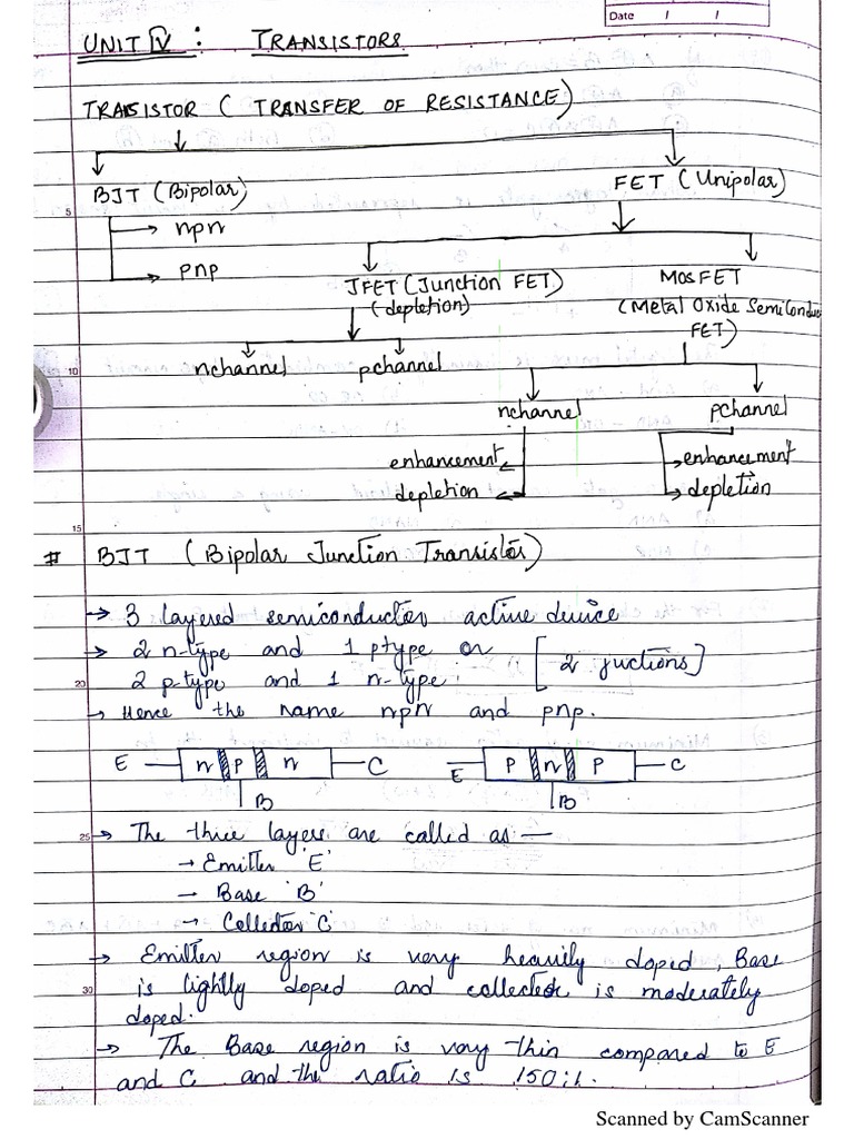 Transistor Notes | PDF