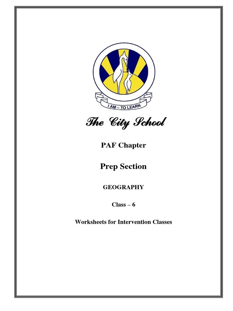 Geography Worksheet For Intervention Class 6 2nd Term PDF | PDF | Energy Development | Village