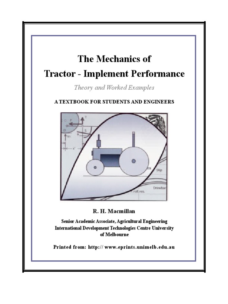 Mechanics of Tractor Book | PDF | Transmission (Mechanics) | Tractor