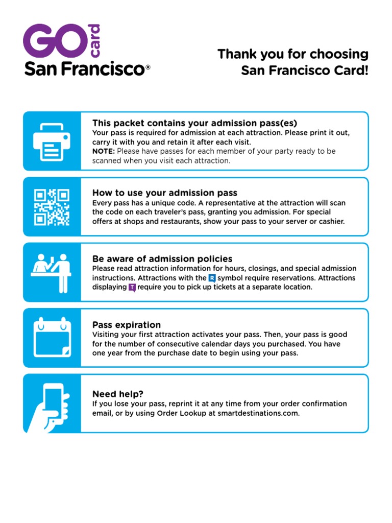 Thank You For Choosing San Francisco Card!: This Packet Contains Your ...