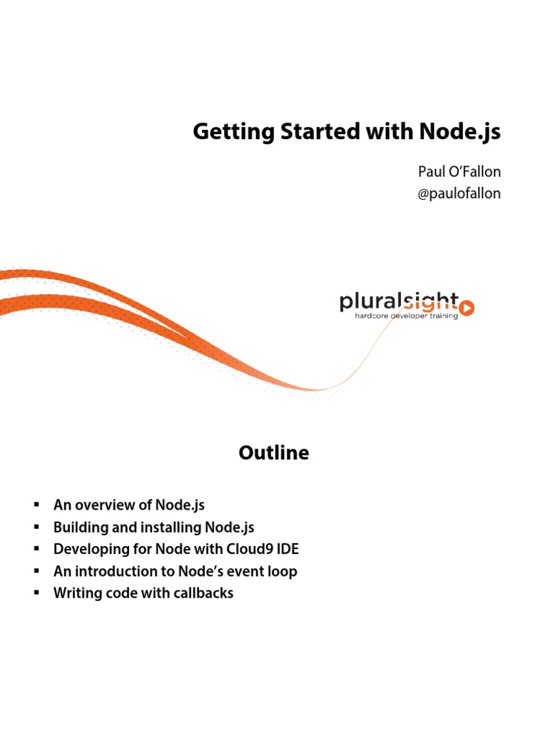 Getting Started With Node - JS: Paul O'Fallon @paulofallon | PDF ...