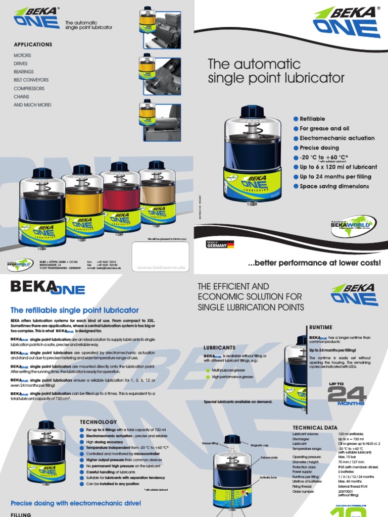 Beka Lubricadores | PDF | Lubricant | Mechanical Engineering