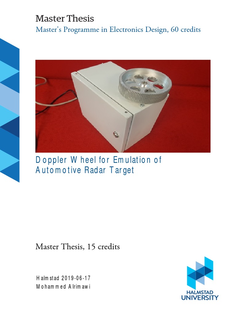 Doppler Wheel For Emulation of Automotiv-1 PDF | PDF | Radar | Electric ...