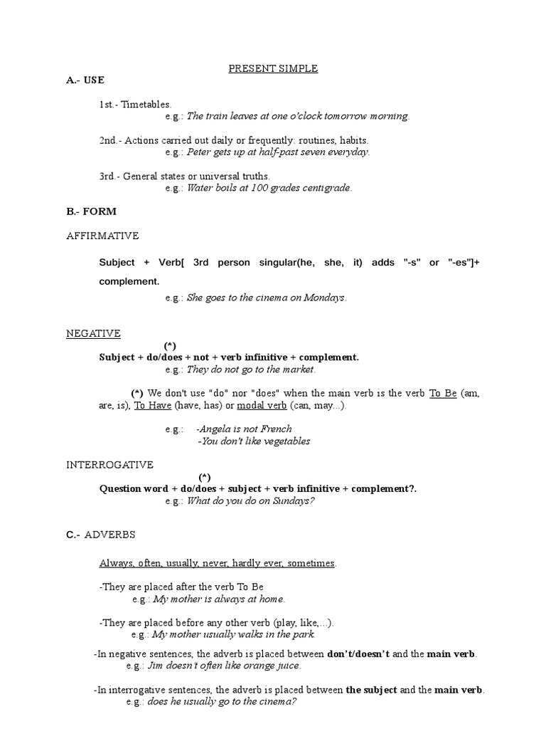 Present Simple Continuoustheory | PDF | Verb | Semiotics