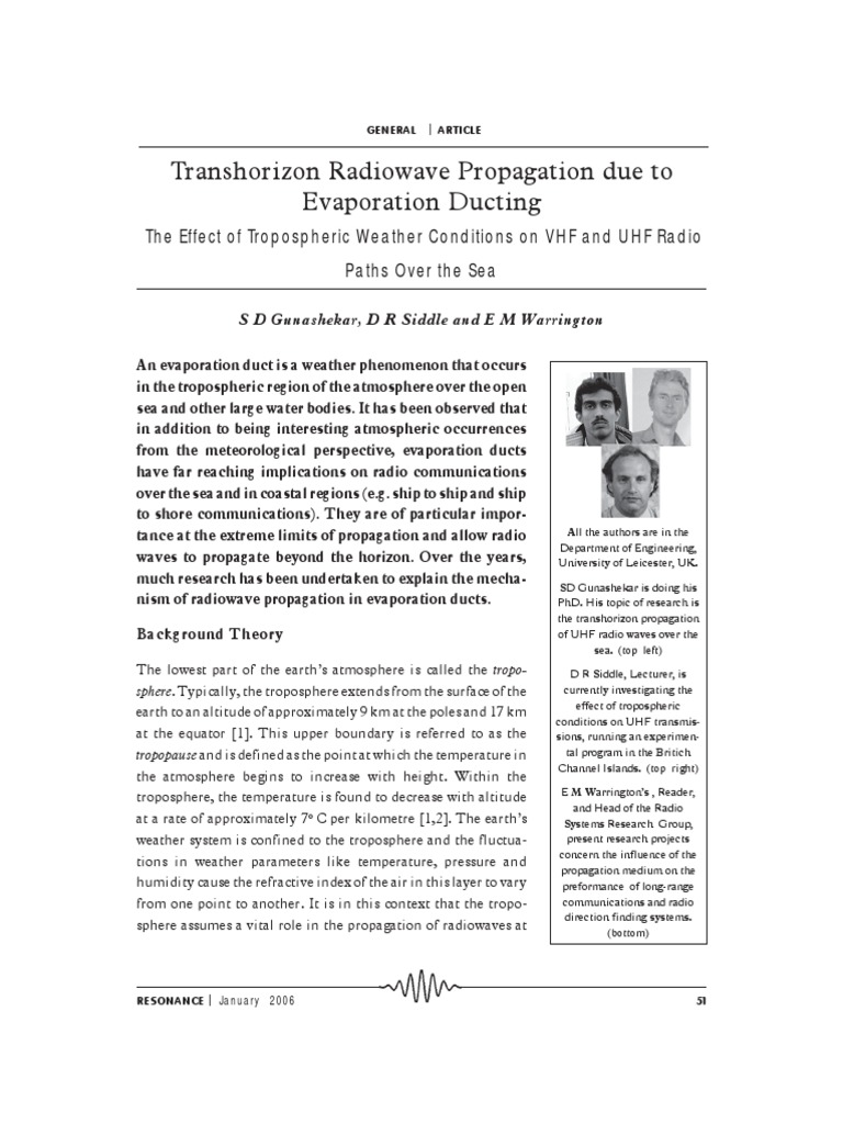 Transhorizon Radiowave Propagation Download Free Pdf Radio Propagation Troposphere