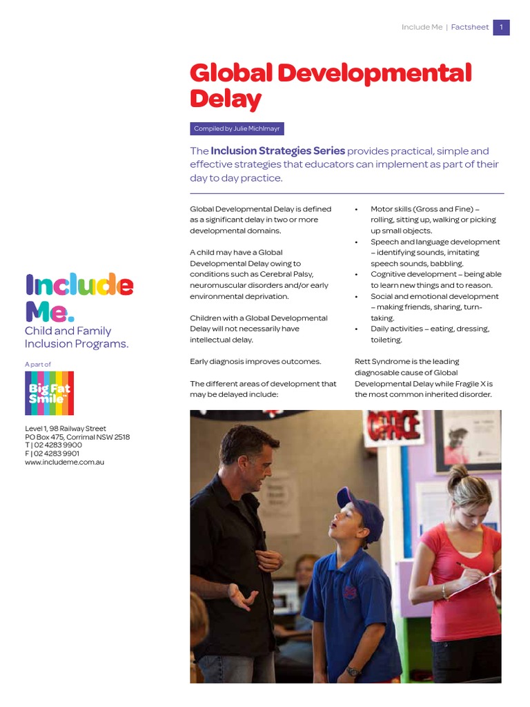 Fact Sheet Global Developmental Delay | PDF | Child Development ...