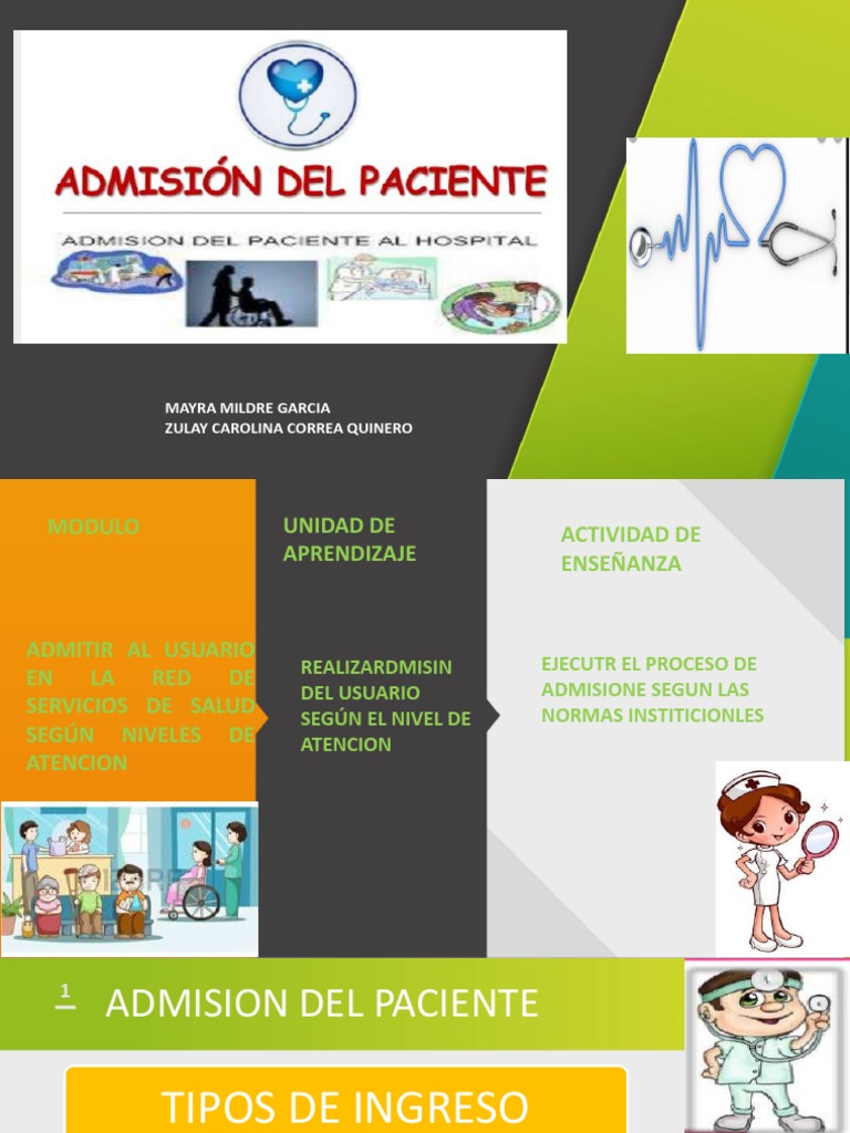 Procedimiento Admision Al Paciente | PDF | Conceptos psicologicos ...