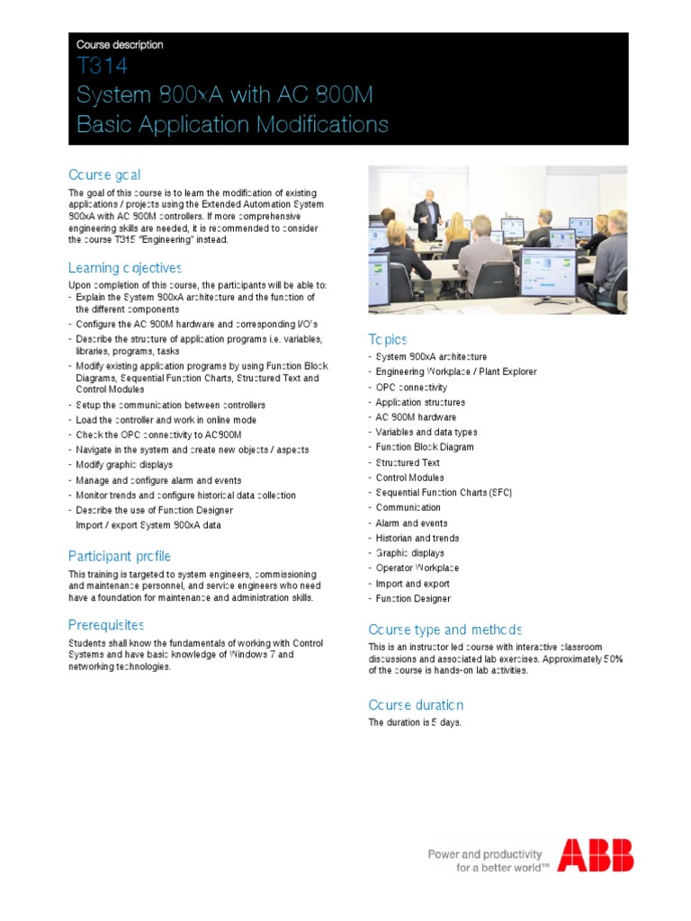 t314 - System 800xa - Basic Configuration PDF | PDF | Application Software | Engineering