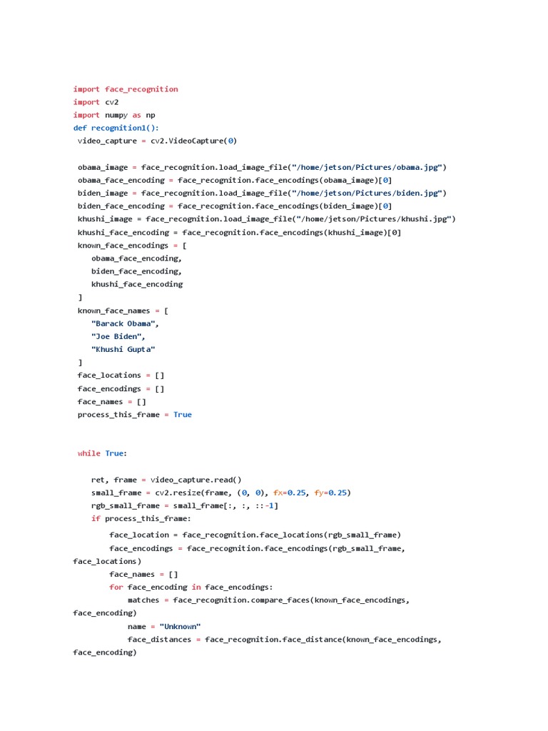 Import Face - Recognition Import Import As | PDF | Computers