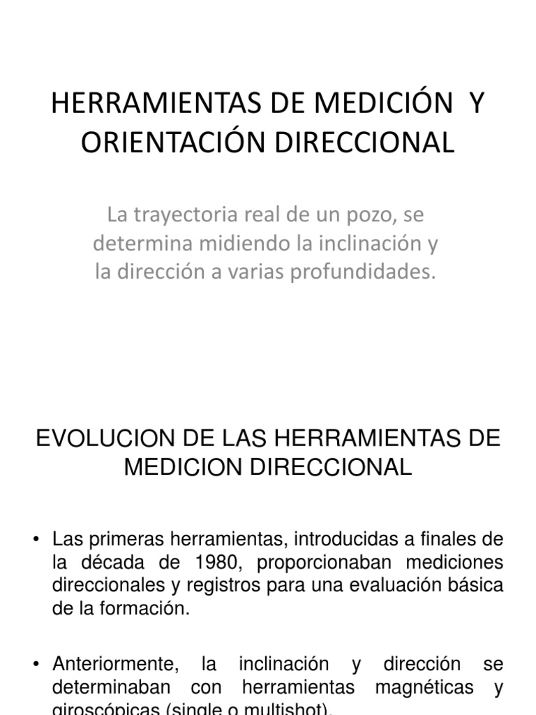 Herramientas de Medición y Orientación Direccional | PDF | Herramientas ...