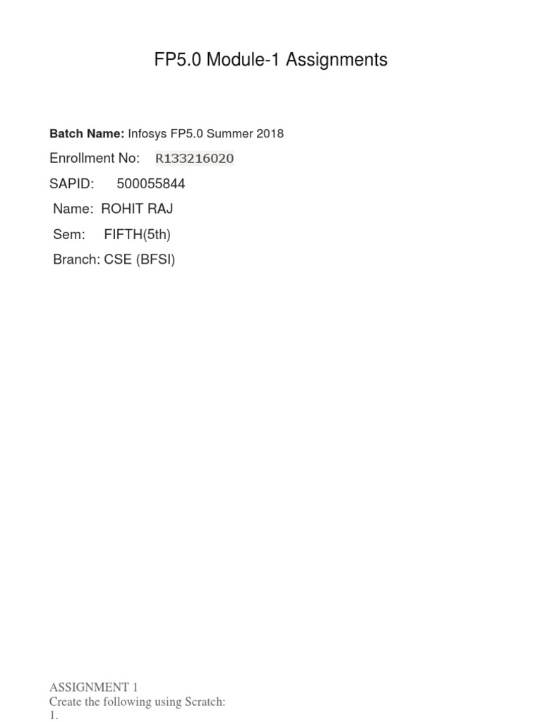 Module 1 ASSIGNMENTS | PDF | String (Computer Science) | Programming ...
