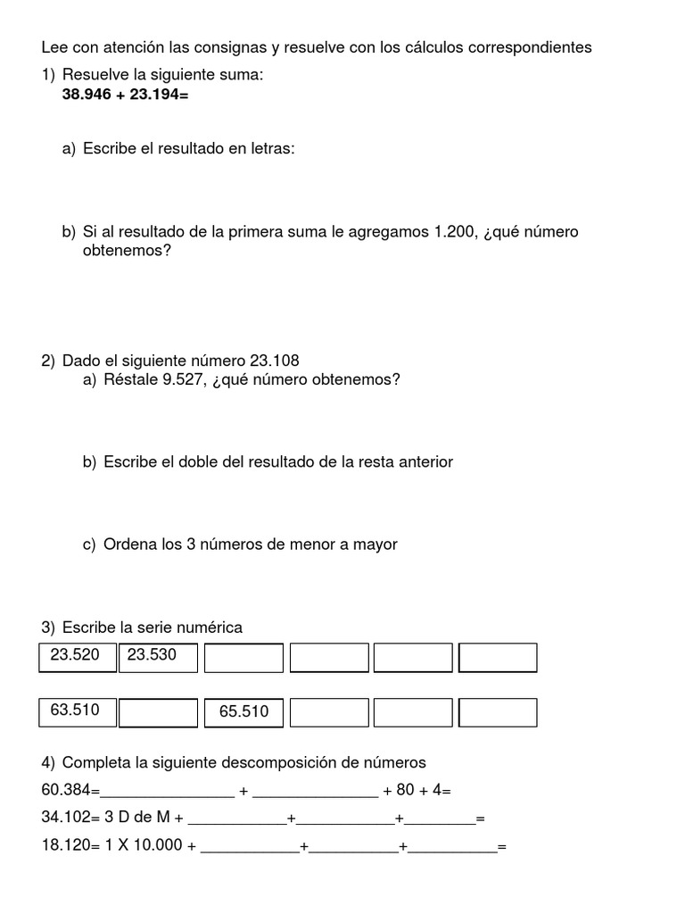 Prueba de Matemática 4 Grado | PDF | Enseñanza de matemática
