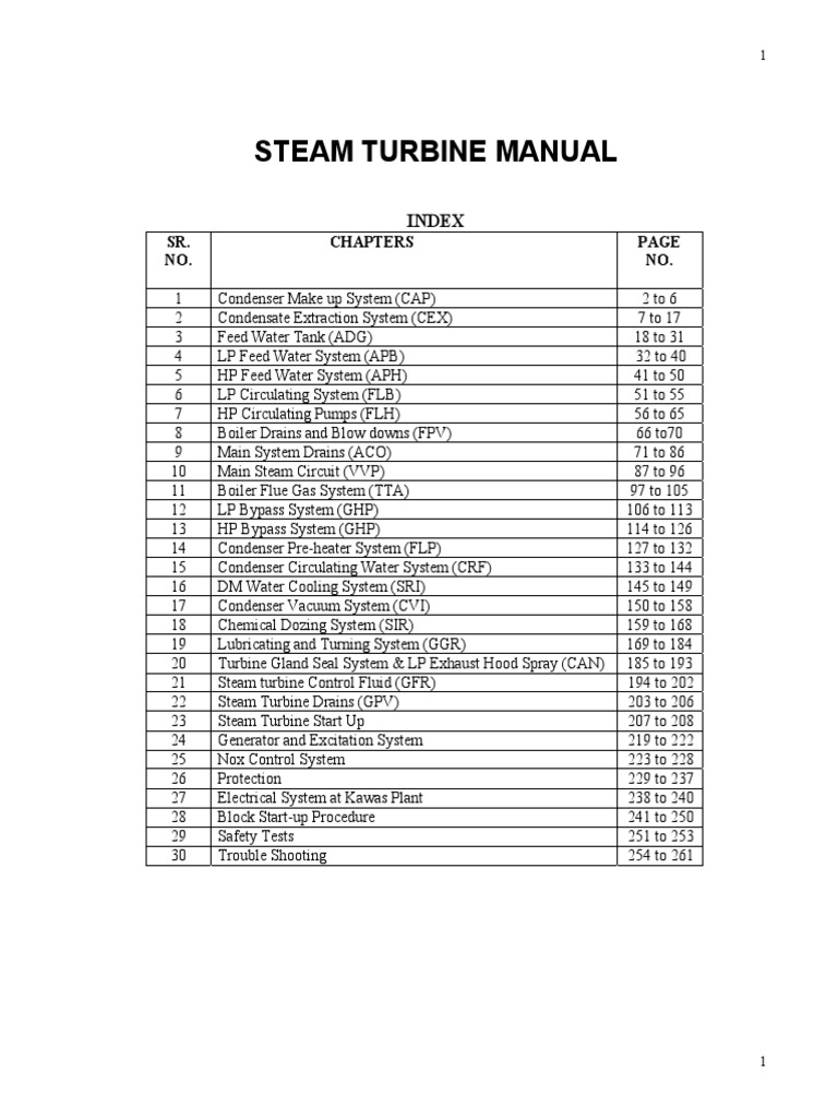 Steam Turbine Manual | Pump | Steam