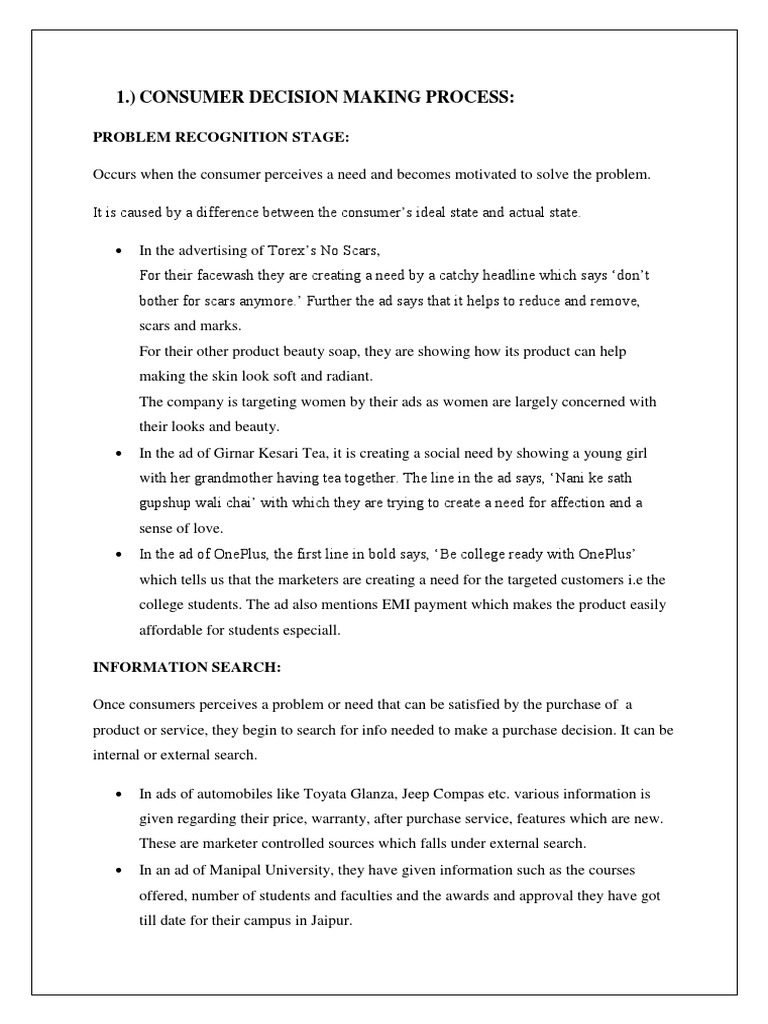 Consumer Decision Making Process Pdf Advertising Credibility