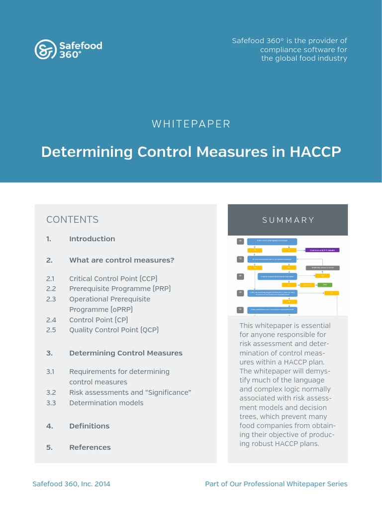 Determining Control Measures | PDF | Hazard Analysis And Critical ...