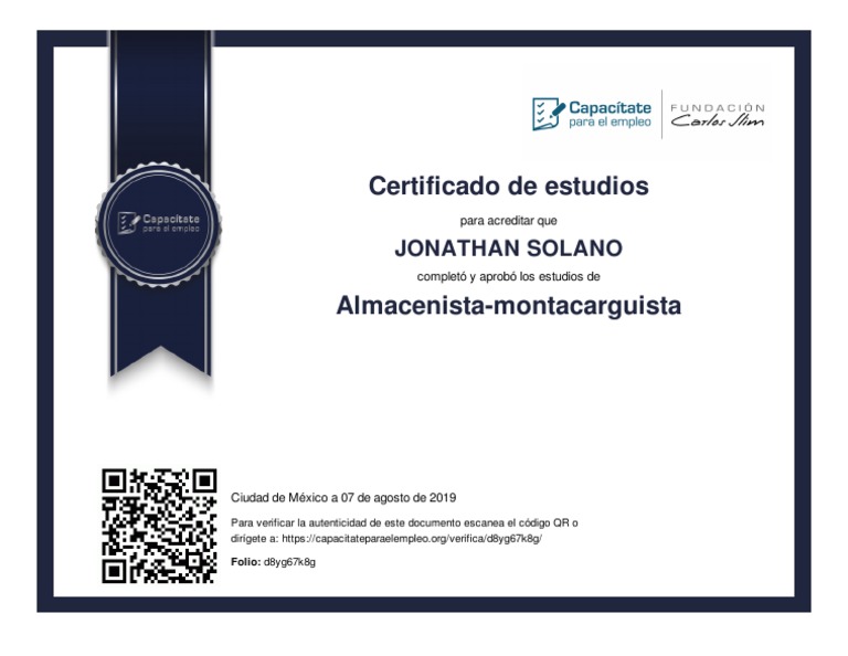 certificado