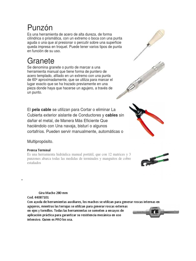 Punzón | PDF | Herramientas | Tornillo