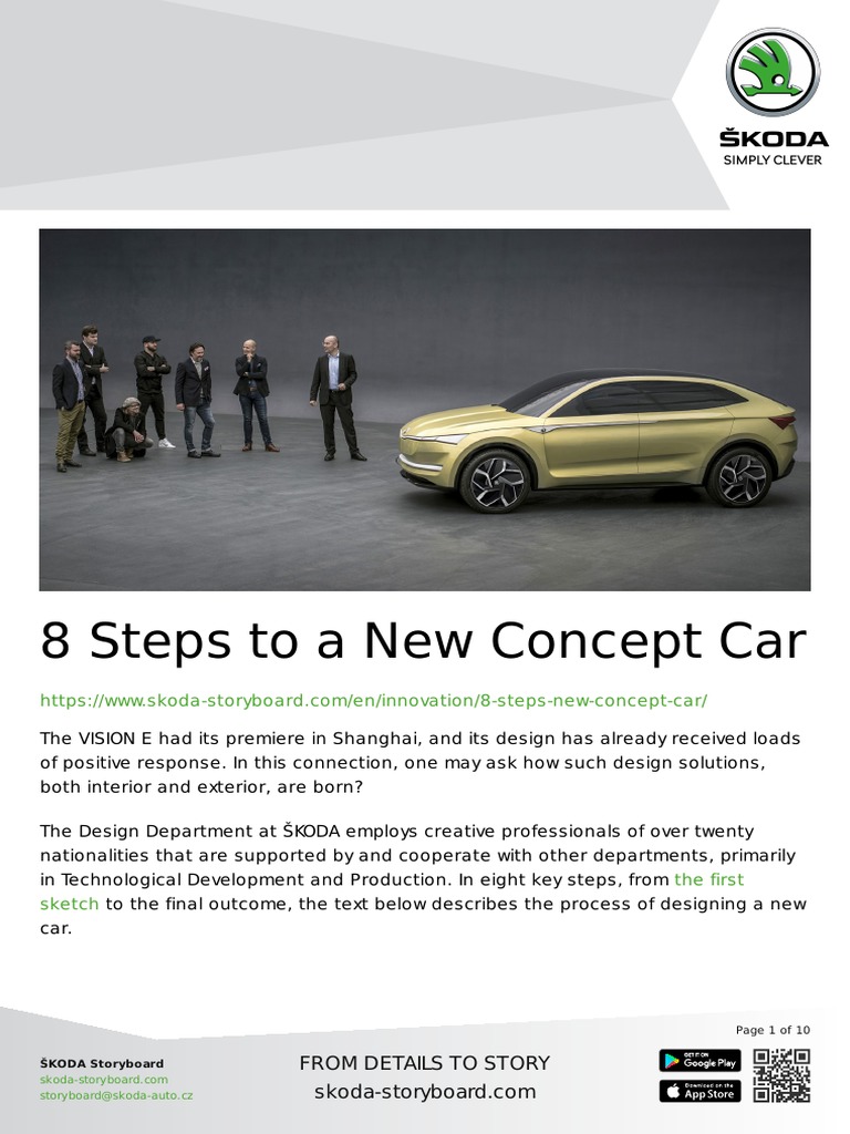 ŠKODA's 8 Steps to Concept Car Design | PDF | Computer Simulation | Drawing
