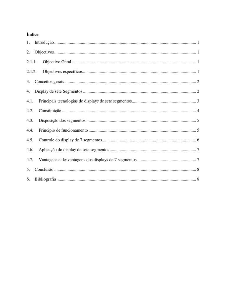 Display de Sete Segmentos | Download grátis PDF | Diodo emissor de luz ...