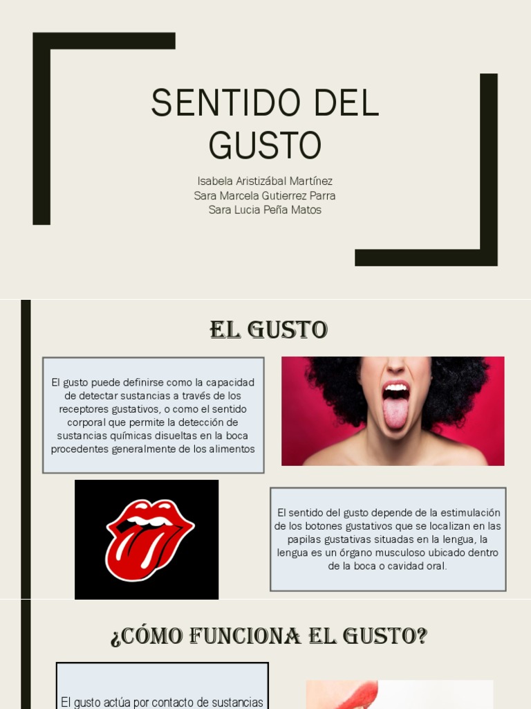 El Gusto | PDF | Gusto | Sentidos