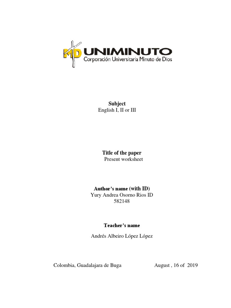 English I, II or III: Subject | PDF