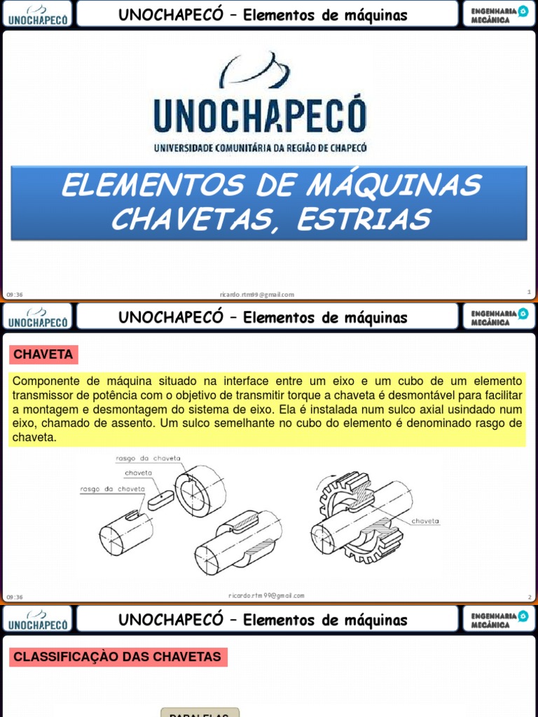 Aula 03 Chavetas | PDF | Estresse (Mecânica) | Torque