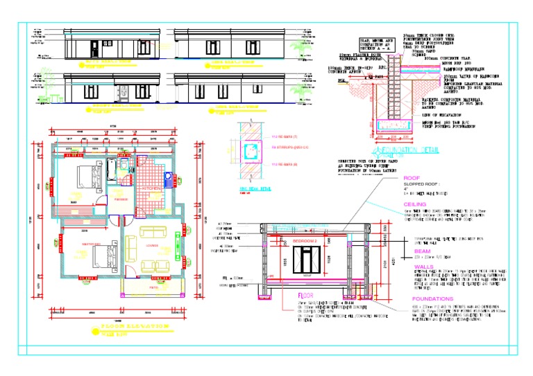 Back Elevation Side Elevation: Kitchen | PDF | Tile | Tourist Attractions