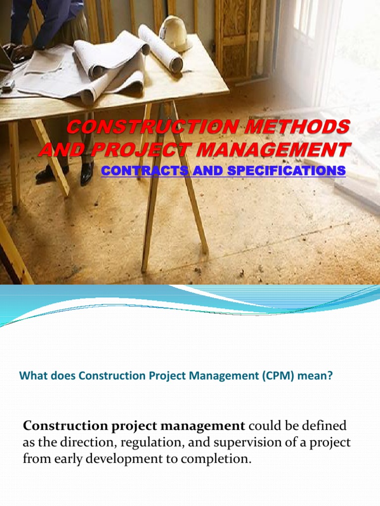 Construction Methods and Project Management | PDF | Specification ...