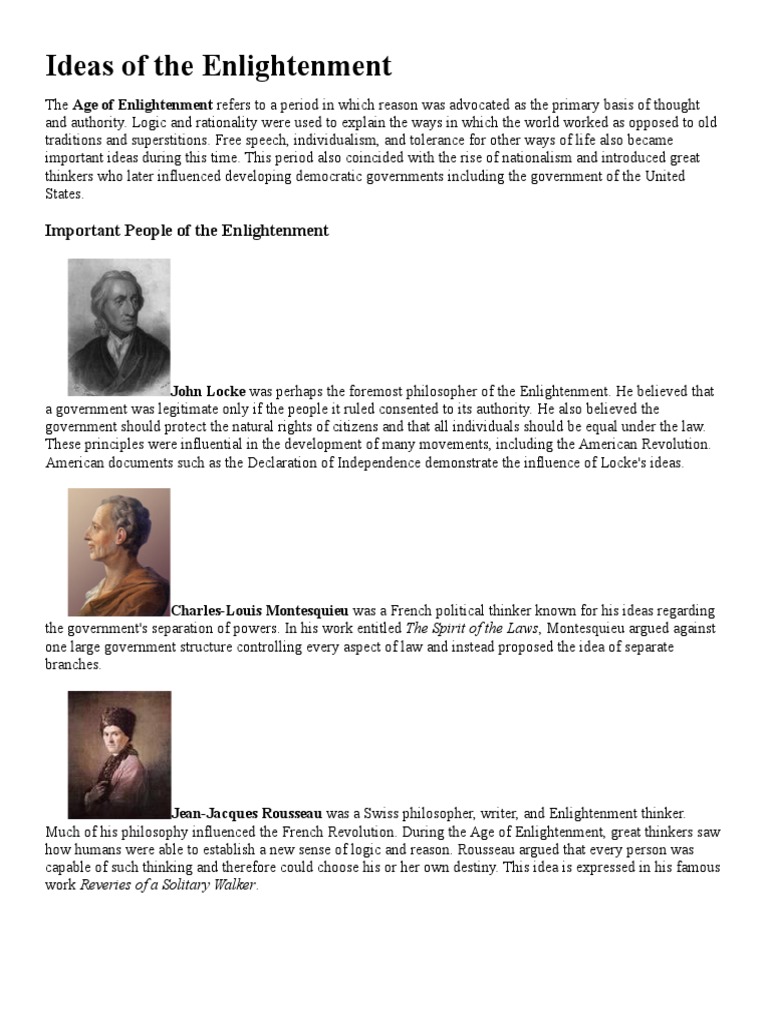 Enlightenment Ideas and Their Impact | PDF | Natural And Legal Rights ...