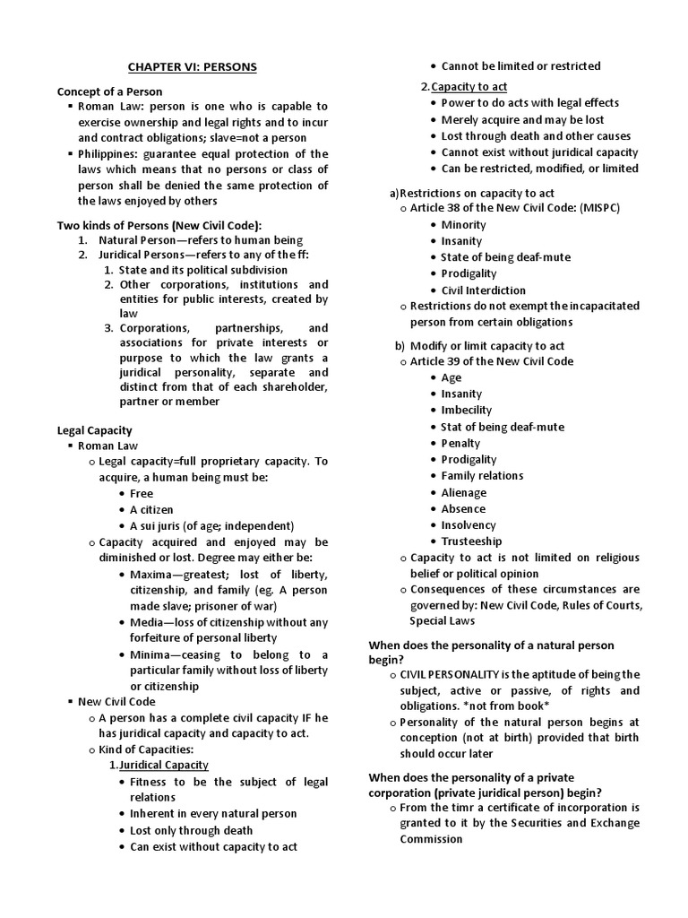 Legal Concepts of Personhood | PDF | Annulment | Marriage
