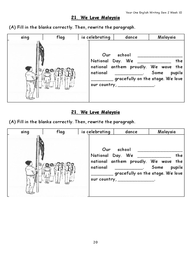 Writing Practice Year 1 2019 | PDF