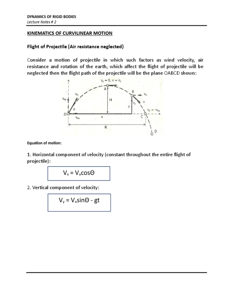 DRB - Lecture - Kinematics of Curvilinear Translation | PDF ...