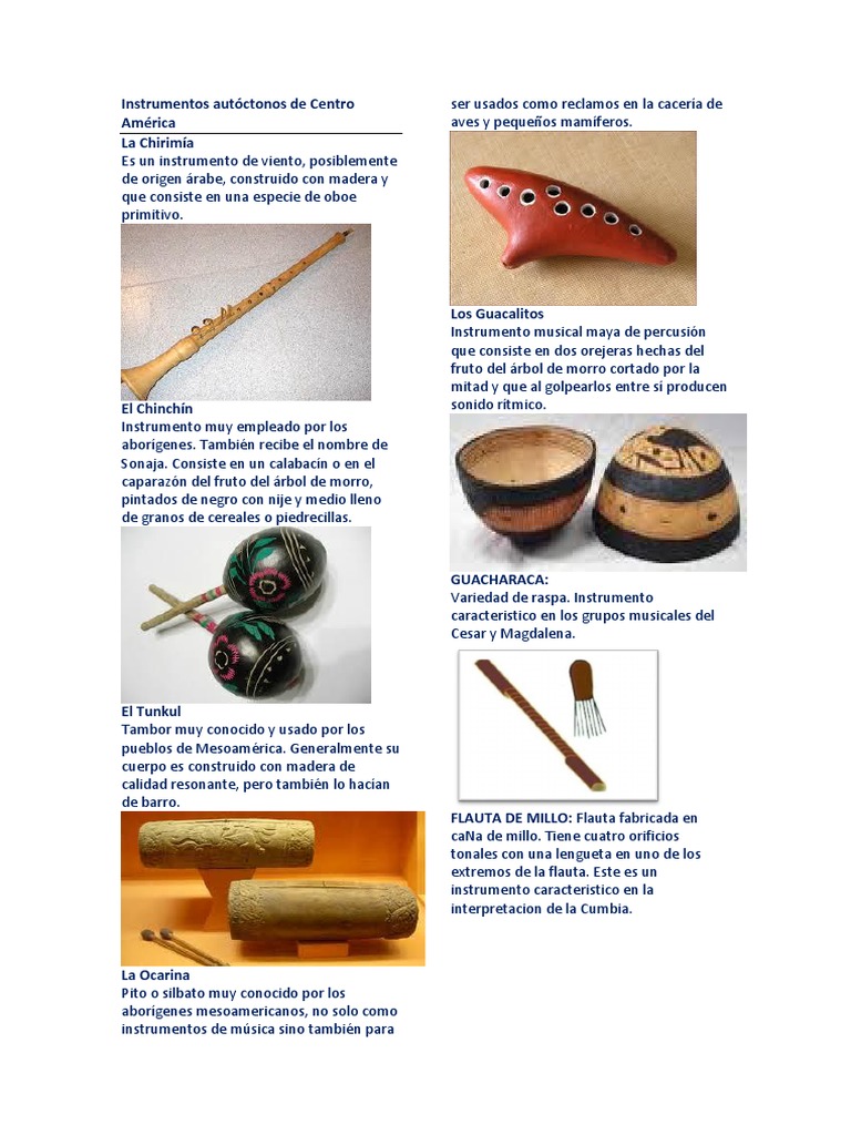 Instrumentos Autóctonos de Centro América | PDF | Instrumentos ...