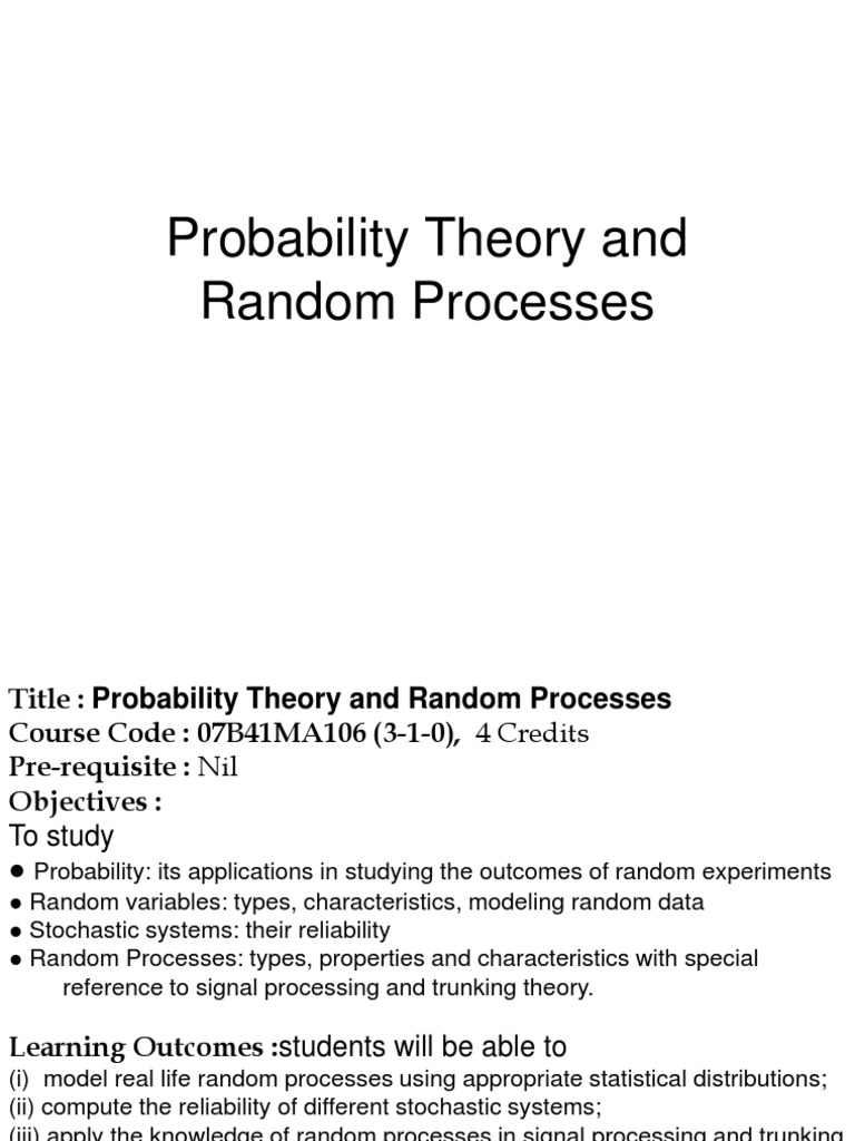 Probablity | PDF | Probability Theory | Probability Distribution