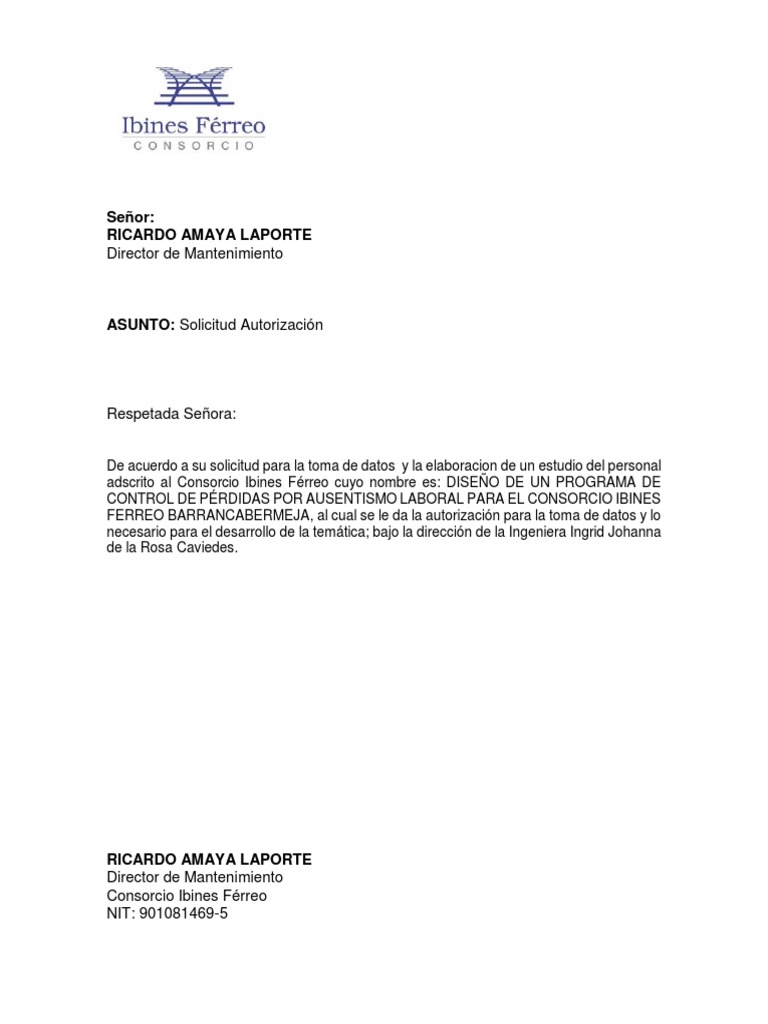 Ejemplo de Carta | PDF