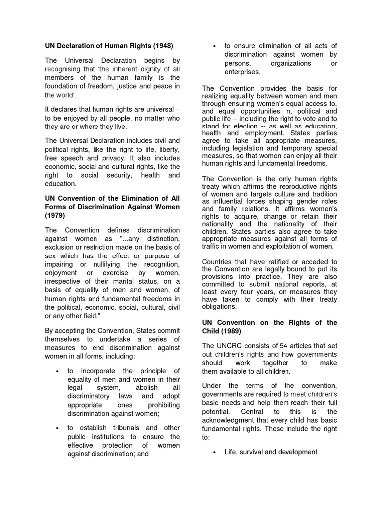 UN Declaration of Human Rights (1948) | PDF | Treaty | Human Rights