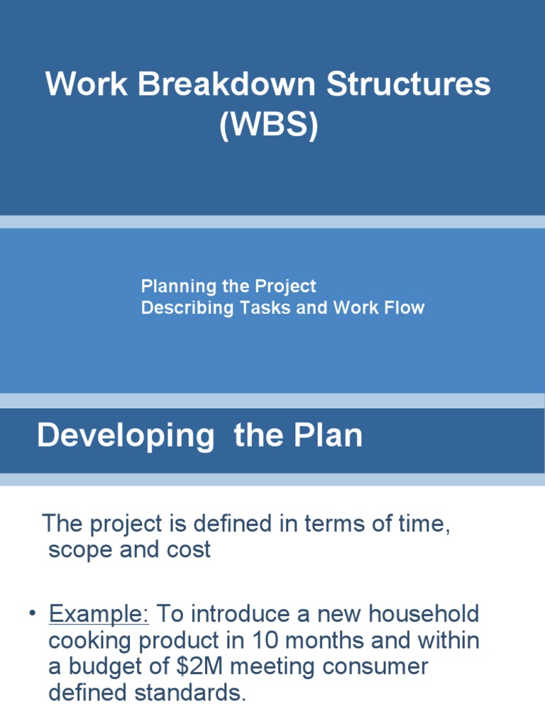 Topic 1a WBS and Planning Tools | Download Free PDF | Business | Economies