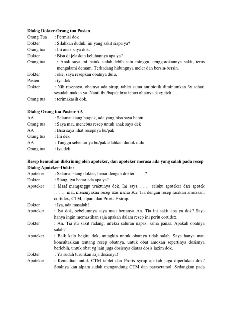 Dialog Pasien | PDF