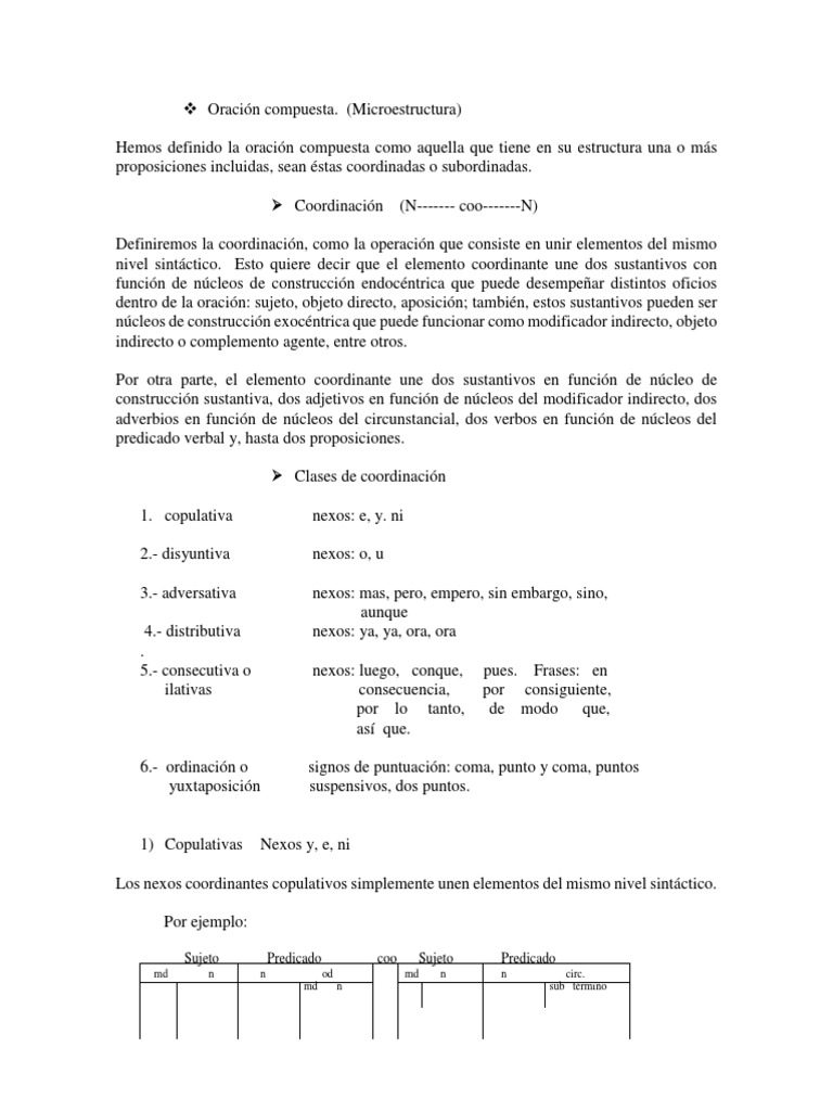 Guía No 1 de Gramática Descriptiva II 2019 | Oración (Lingüística ...