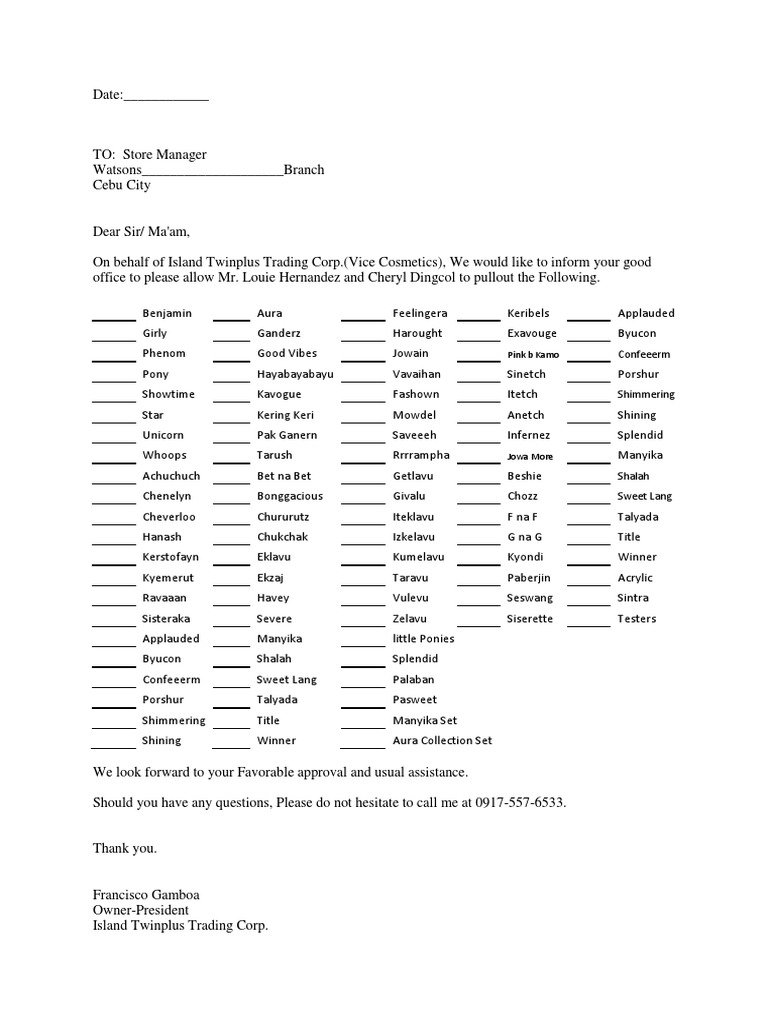 Pull Out Letter | PDF